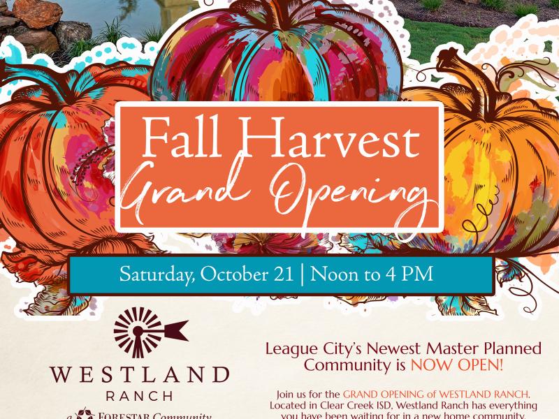Westland Ranch Fall Harvest Grand Opening Event Set for October 21